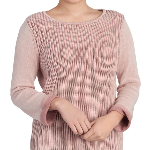 Jillian Nicole | Sweaters | Shaker Stitch Dusty Pink Sweater Womens Xl ...